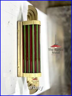 Art Deco Lamp » Brass Art Deco Wall Sconce Light Fixture with Glass ...