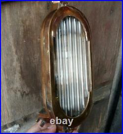 Art Deco Lamp » Vintage Art Deco Brass & Glass Rod Wall Ceiling Fixture ...